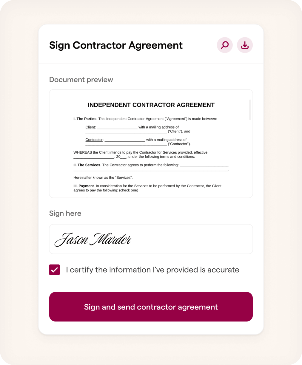 Contractor Verification